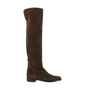 Dolce & Gabbana Brown Suede Over The Knee Boots