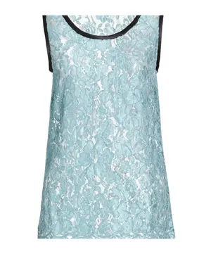 Dolce & Gabbana Solid-color Sleeveless Lace Top - Blue