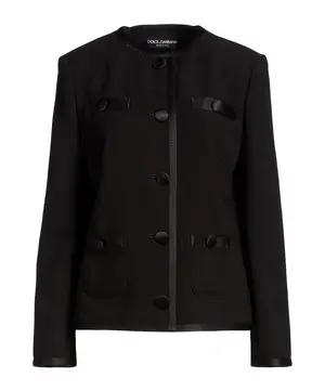 Dolce & Gabbana Crepe Jacket With Satin Trims