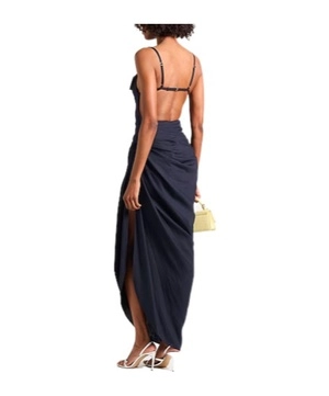 Jacquemus Sleeveless Deep Neckline Gathered Dress