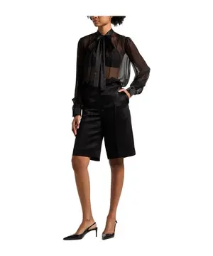 Dolce & Gabbana Silk Chiffon Bow Blouse