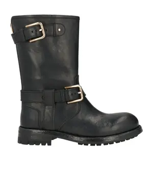 Dolce & Gabbana Leather Biker Ankle Boots