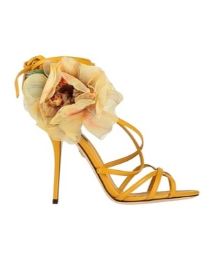 Dolce & Gabbana Leather Floral Appliqu Sandals