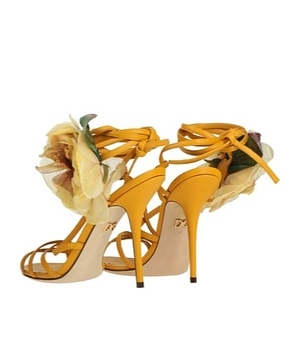 Dolce & Gabbana Leather Floral Appliqu Sandals