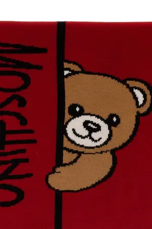 Moschino Teddy Bear Intarsia Scarf