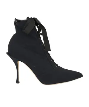 Dolce & Gabbana Lace-up Pointed Toe Ankle Boots