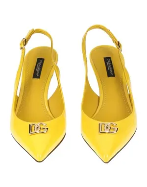 Dolce & Gabbana Leather Pointed Toe Slingbacks