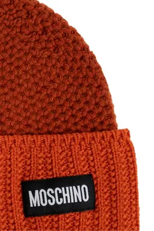 Moschino Patch Knitted Hat