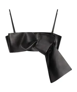 Givenchy Bra Top In Leather With Bow