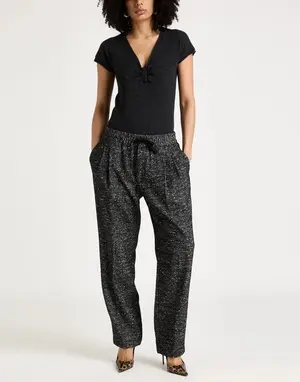 Dolce & Gabbana Herringbone Flannel Drawstring Waist Pants