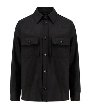 Loro Piana Long Sleeve Shirt Jacket - Black