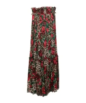 Dolce & Gabbana Animal Print Chiffon Culottes
