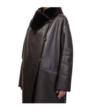 TOTEME Shearling Wrap Coat