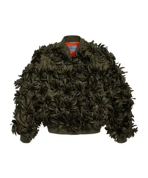 Balenciaga Flowers Cocoon Bomber - Khaki