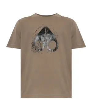 Moose Knuckles Graphic Logo T-shirt - Brown
