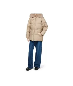YVES SALOMON Fox Fur Collar Puffer Jacket