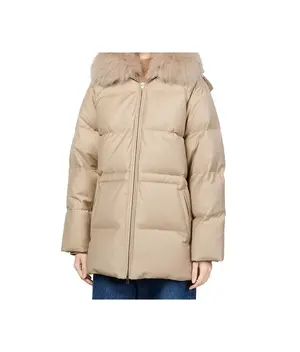 YVES SALOMON Fox Fur Collar Puffer Jacket