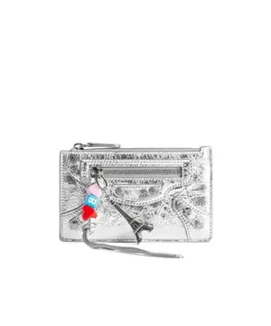 Balenciaga Le City Long Coin And Card Holder - Silver