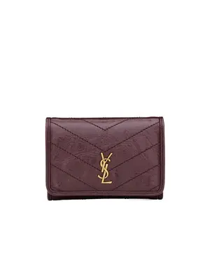 Saint Laurent Tri-fold Wallet - Red