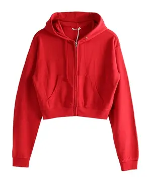 Auralee Zip-up Cropped Hooded Jacket