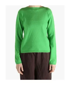 Auralee Cashmere Blend Crew Neck Knit Sweater