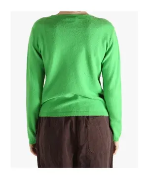 Auralee Cashmere Blend Crew Neck Knit Sweater