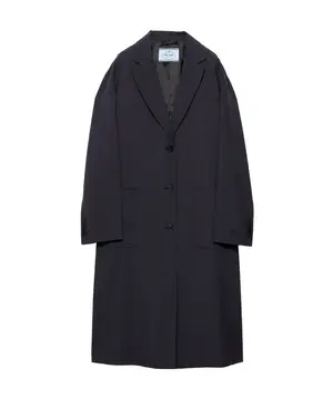 Prada Single-breasted Light Wool Coat
