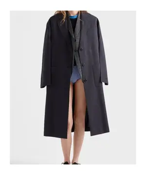 Prada Single-breasted Light Wool Coat
