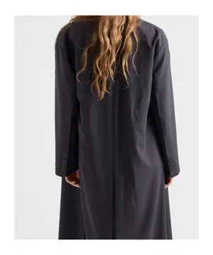 Prada Single-breasted Light Wool Coat