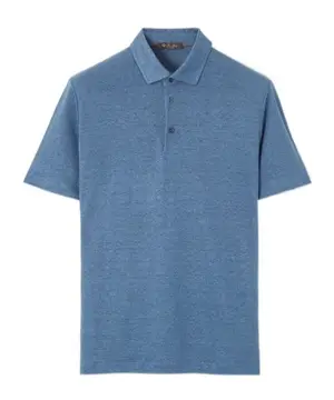 Loro Piana Short-sleeved Polo Shirt - Deep Lagoon Water