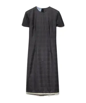 Prada Checked Wool Sheath Dress
