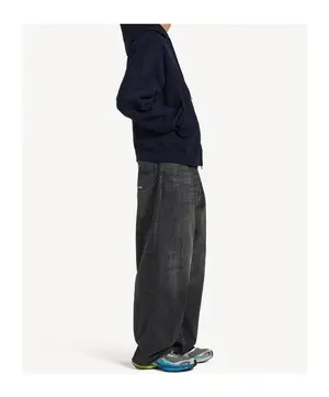 Balenciaga Oversized Zip-up Hoodie - Navy Blue