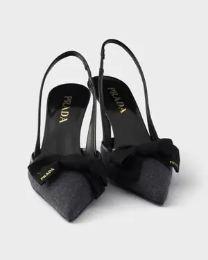 Prada Fabric Slingback Pumps