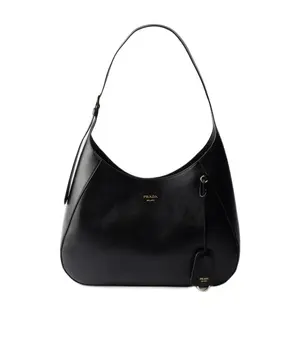 Prada Boogie Large Leather Bag - Black