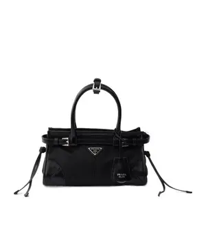 Prada Bonnie Small Re-nylon And Leather Handbag