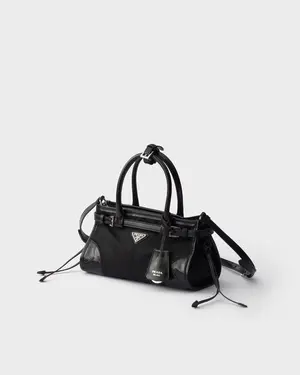 Prada Bonnie Small Re-nylon And Leather Handbag
