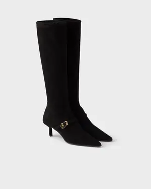 Prada Stretch Suede Boots