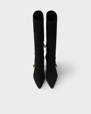 Prada Stretch Suede Boots