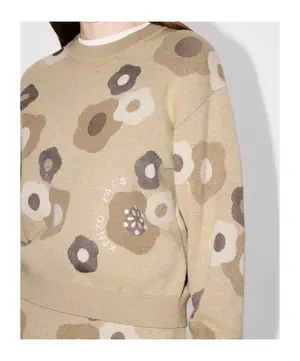 Kenzo Hana Dots Embroidered Crewneck Jumper - Nude
