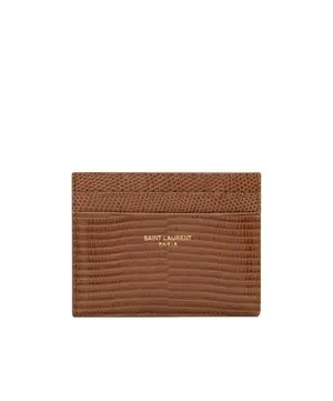 Saint Laurent Card Case In Lizard