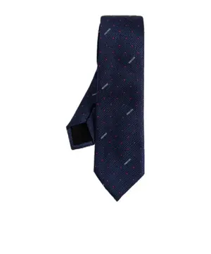 Moschino Jacquard Polka Dot Tie - Navy