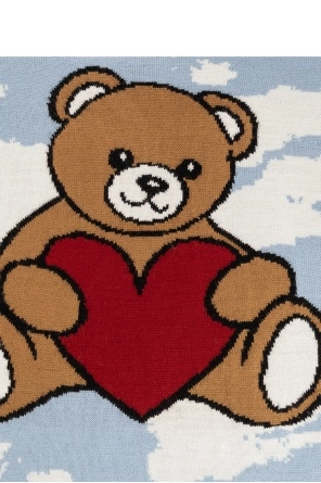 Moschino Teddy Bear Intarsia Scarf