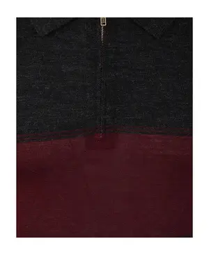 MAISON MARGIELA Two-toned Knitted Polo Shirt