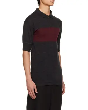 MAISON MARGIELA Two-toned Knitted Polo Shirt