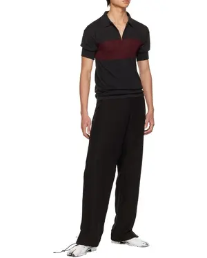 MAISON MARGIELA Two-toned Knitted Polo Shirt