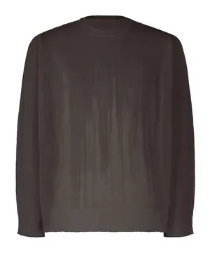 Issey Miyake Brush Close-up Crewneck Sweater - Brown
