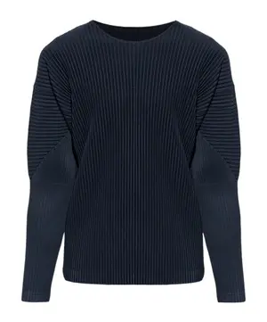 Issey Miyake Long-sleeve T-shirt - Navy Blue