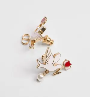 Dior Dioramour Doves Roses Earrings