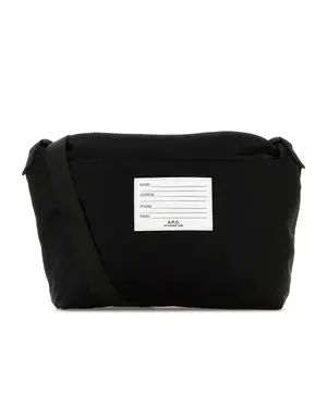 A.p.c. Logo Printed Zipped Shoulder Bag