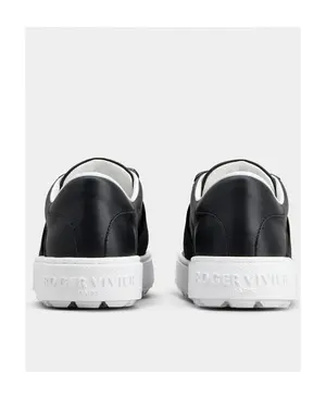 ROGER VIVIER Very Vivier Strass Buckle Sneakers In Leather
